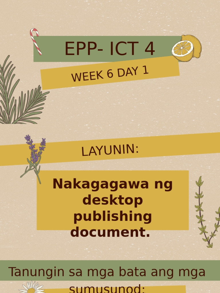 q1 Epp - Ict 4 Week 6 Day 1 | PDF
