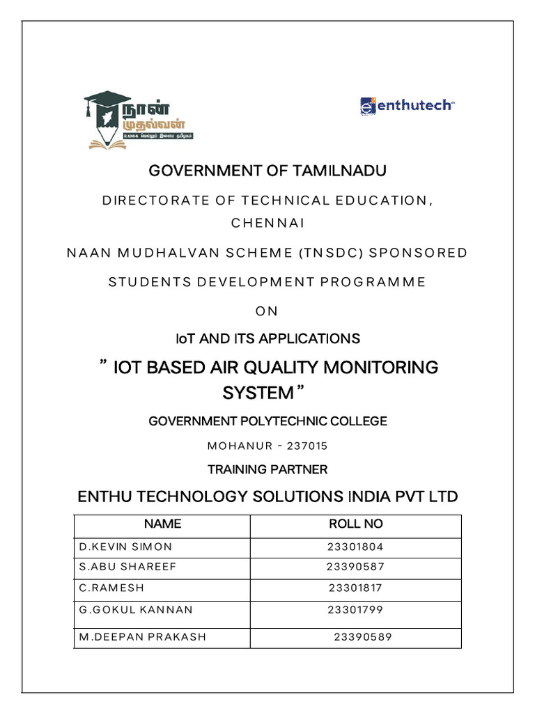 Iot Based Air Quality Monitoring System | PDF
