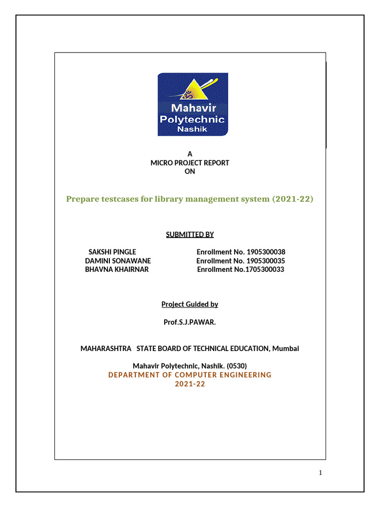 Software Testing Microproject | PDF