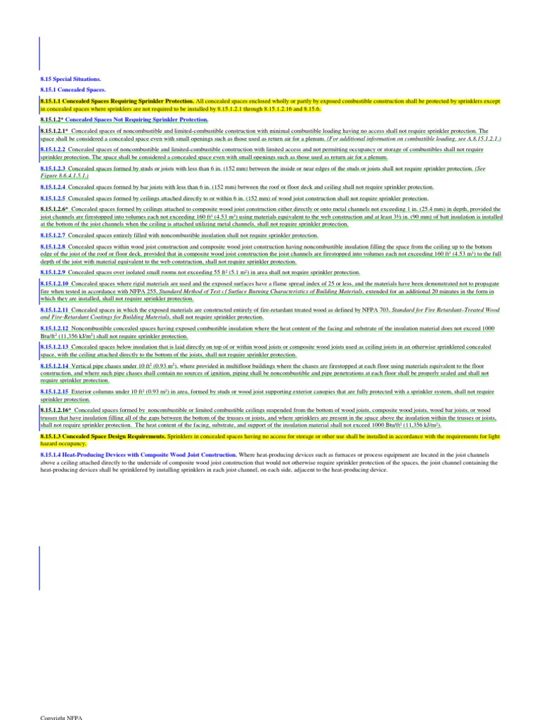 Pages From NFPA 13 | PDF | Fire Sprinkler System | Ceiling