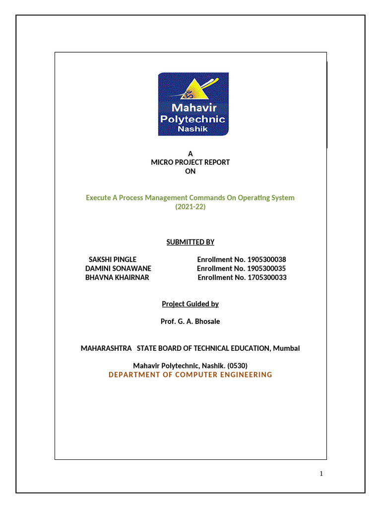 OSY Microproject | PDF