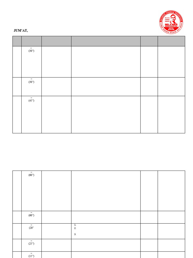 Juknis Dan Rundown Panitia Senam Geboy | PDF