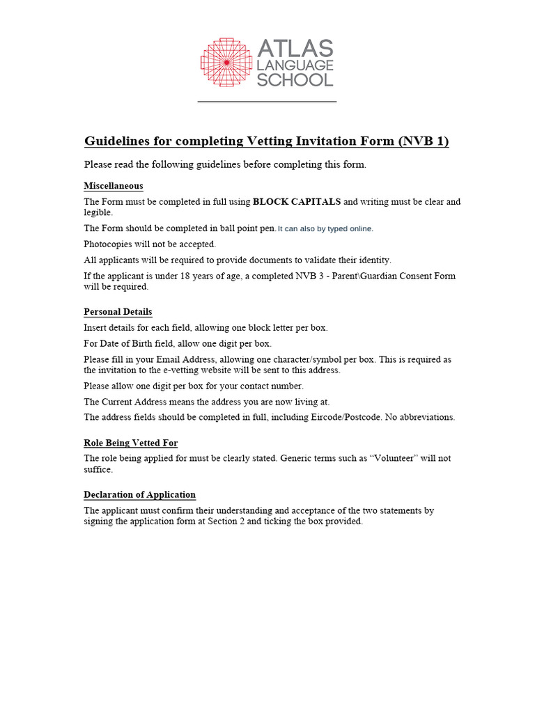 Garda Vetting Invitation Template | PDF