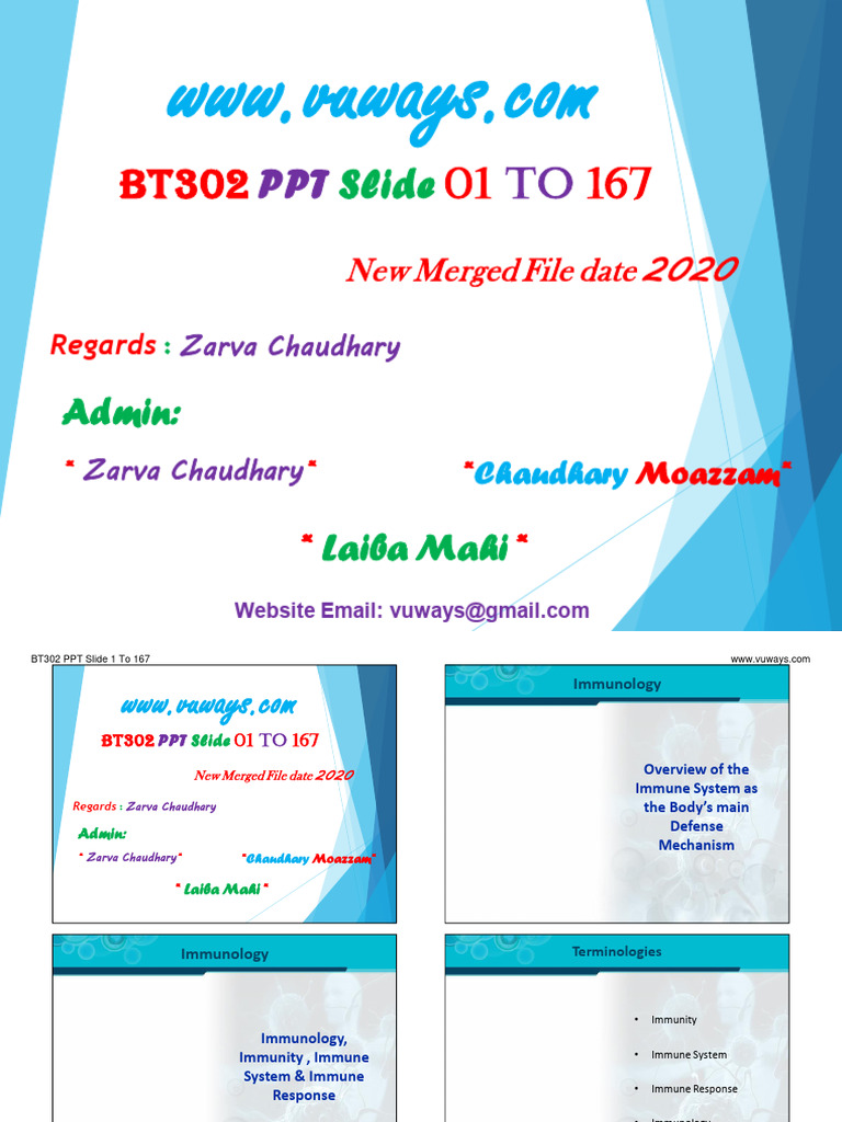 BT302 Handouts PDF | PDF