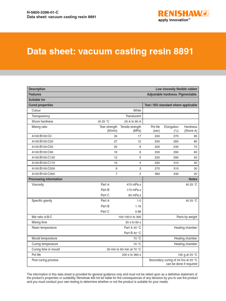 H 5800 3396 01 C - EN Data - Sheet - Resin - 8891 | PDF