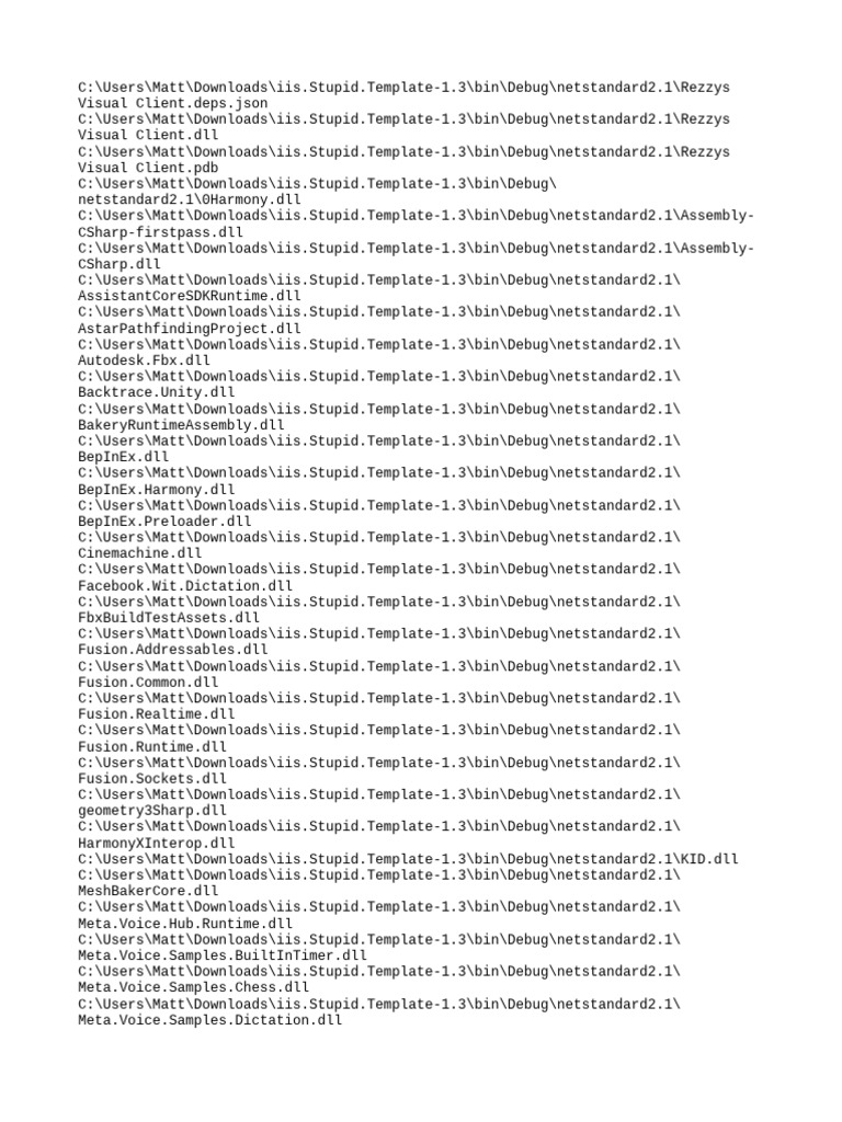 Rezzys Visual Client - csproj.FileListAbsolute | PDF