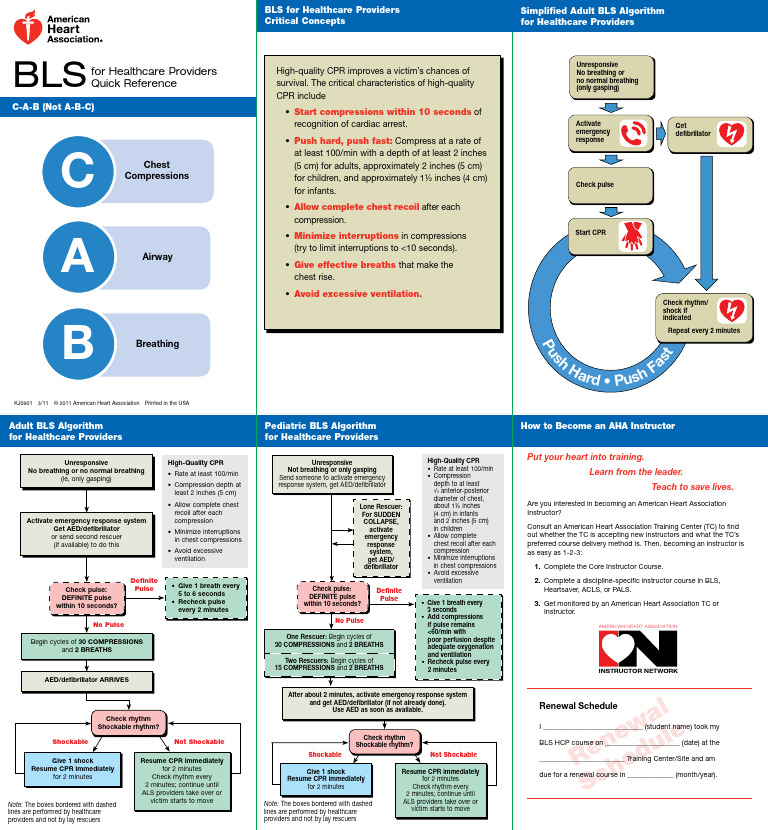 BLS Quick Pocket Reference Card | PDF