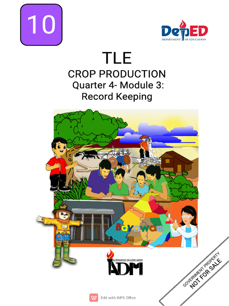 Cropproducti On: Quar T Er4-Modul E3: Recor Dkeepi NG | PDF