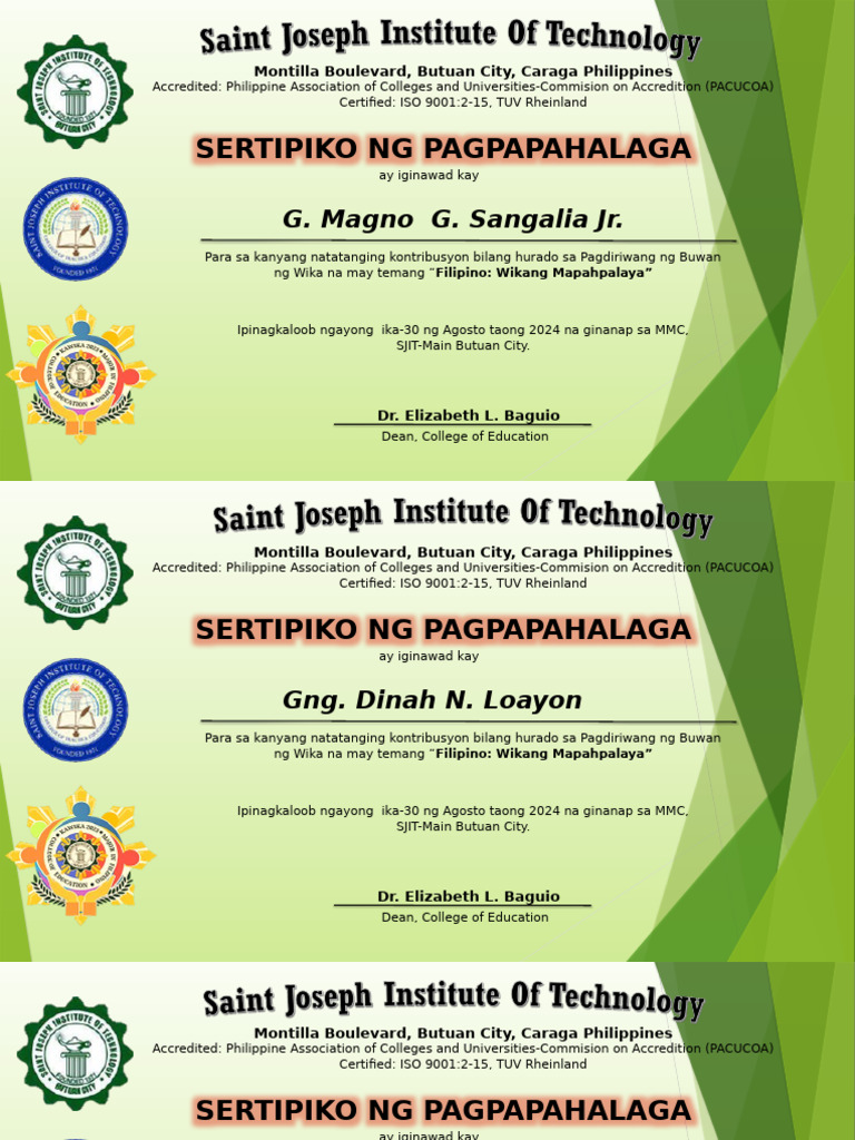 Katibayan NG Pagpapahalaga | PDF