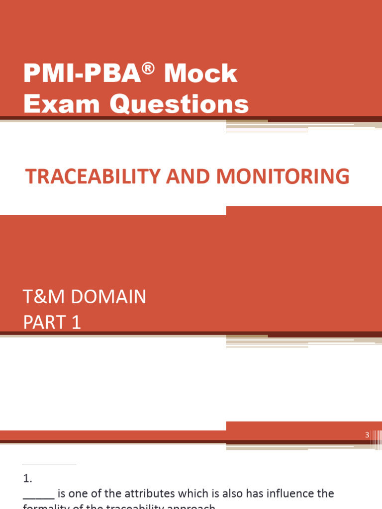 4 PBA Exam Questions T&M | PDF