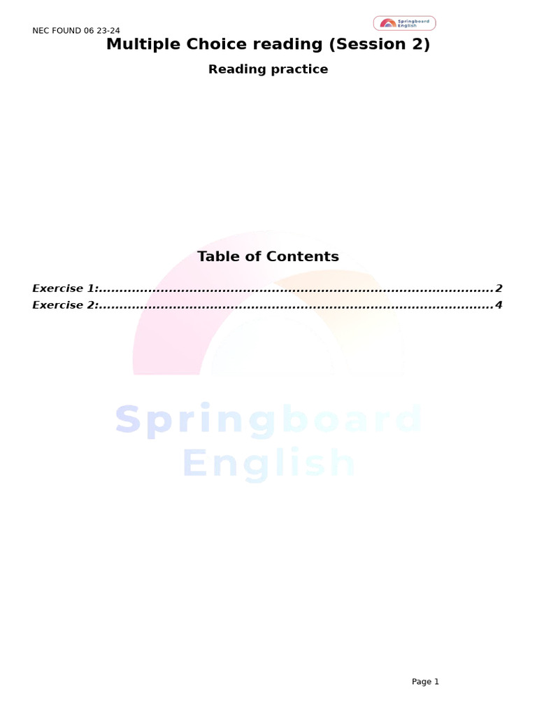 MCQs Reading 2 (28.08) (Pre-Class) | PDF | J. R. R. Tolkien | Foreign ...