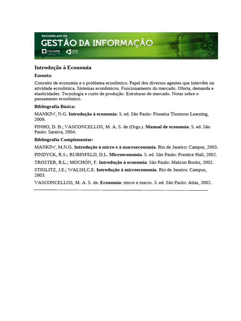 MANKIW, N.G. Introdução À Economia | PDF