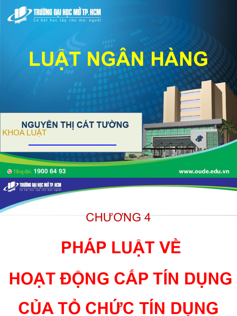 Luat Ngan Hang-Chuong 4 - Hoat Dong Cap Tin Dung Cua To Chuc Tin Dung | PDF