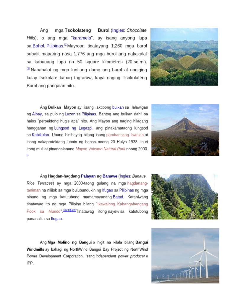 Magagandang Tanawin Sa Pilipinas | PDF