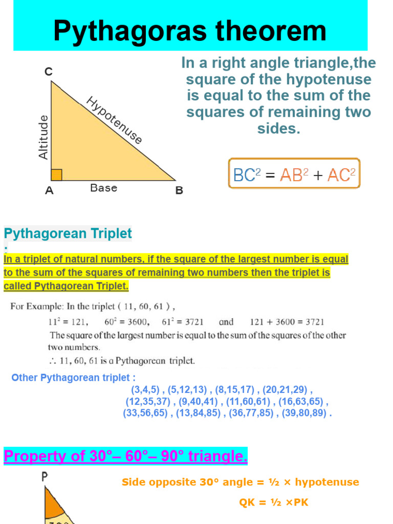 Pythagoras Theorem | PDF
