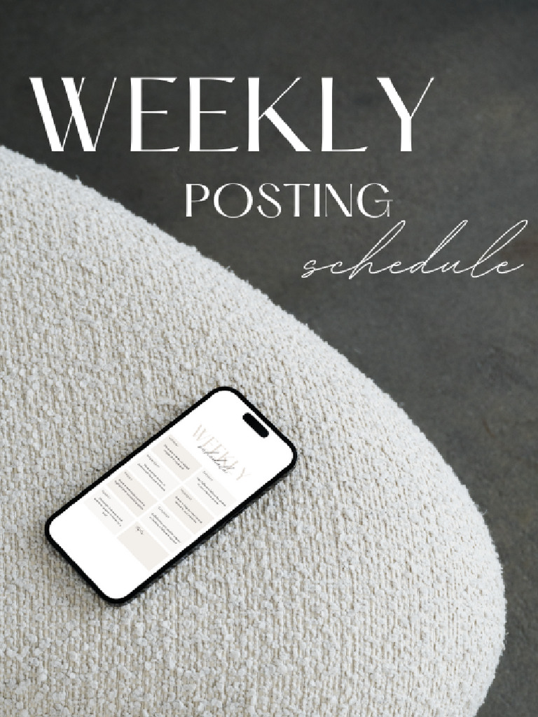 Weekly Instagram Content Schedule | PDF