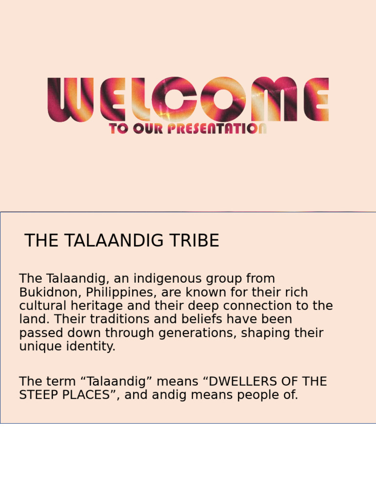 The Talaandig Tribe | PDF