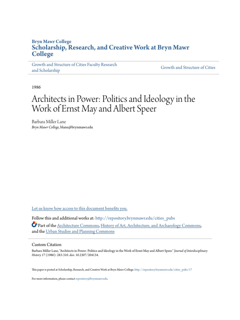 Architects in Power Politics and Ideolog | PDF