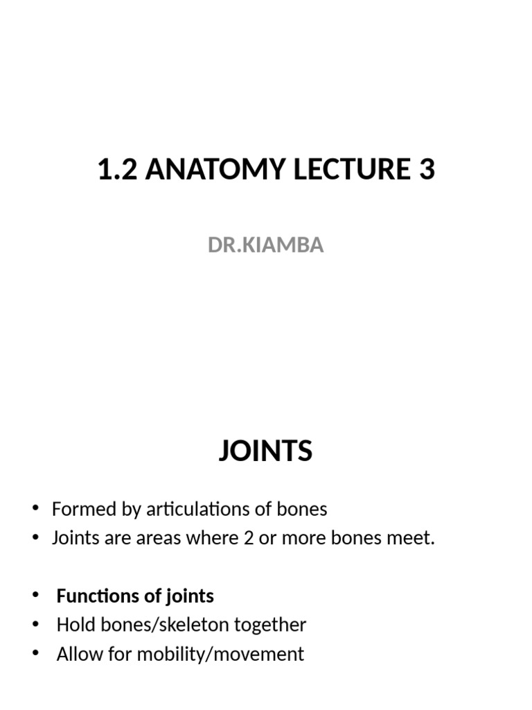 1.2 ANATOMY LECTURE 3 | PDF