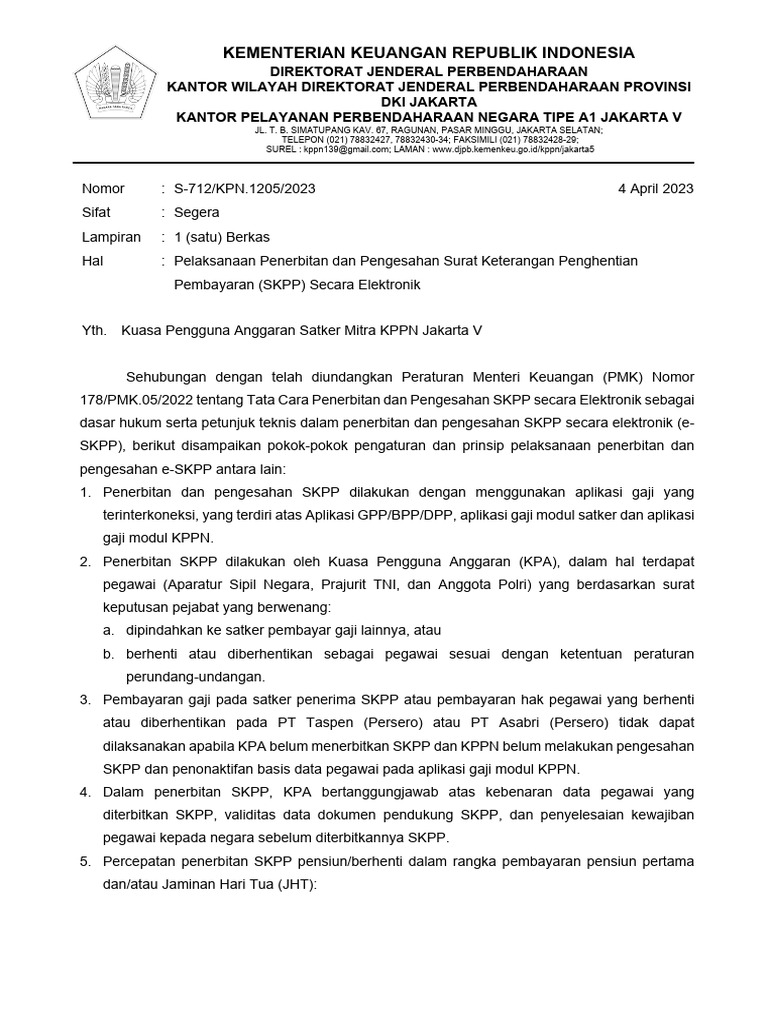 Pelaksanaan Penerbitan Dan Pengesahan SKPP Secara Elektronik | PDF