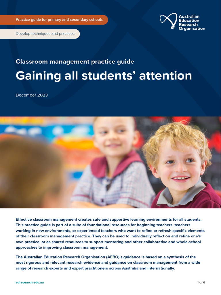 Gaining Students' Attention Strategies | PDF | Classroom Management ...