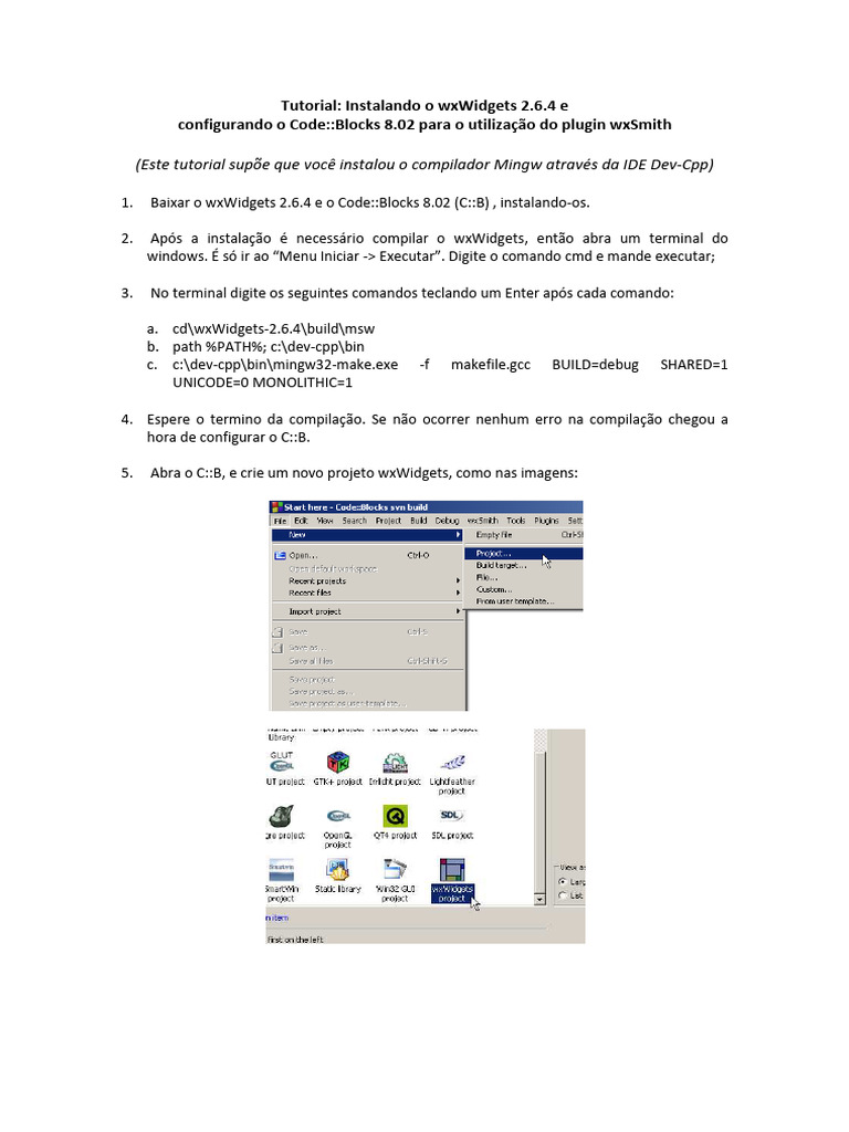 Code Blocks and WxWidgets Tutorial | PDF