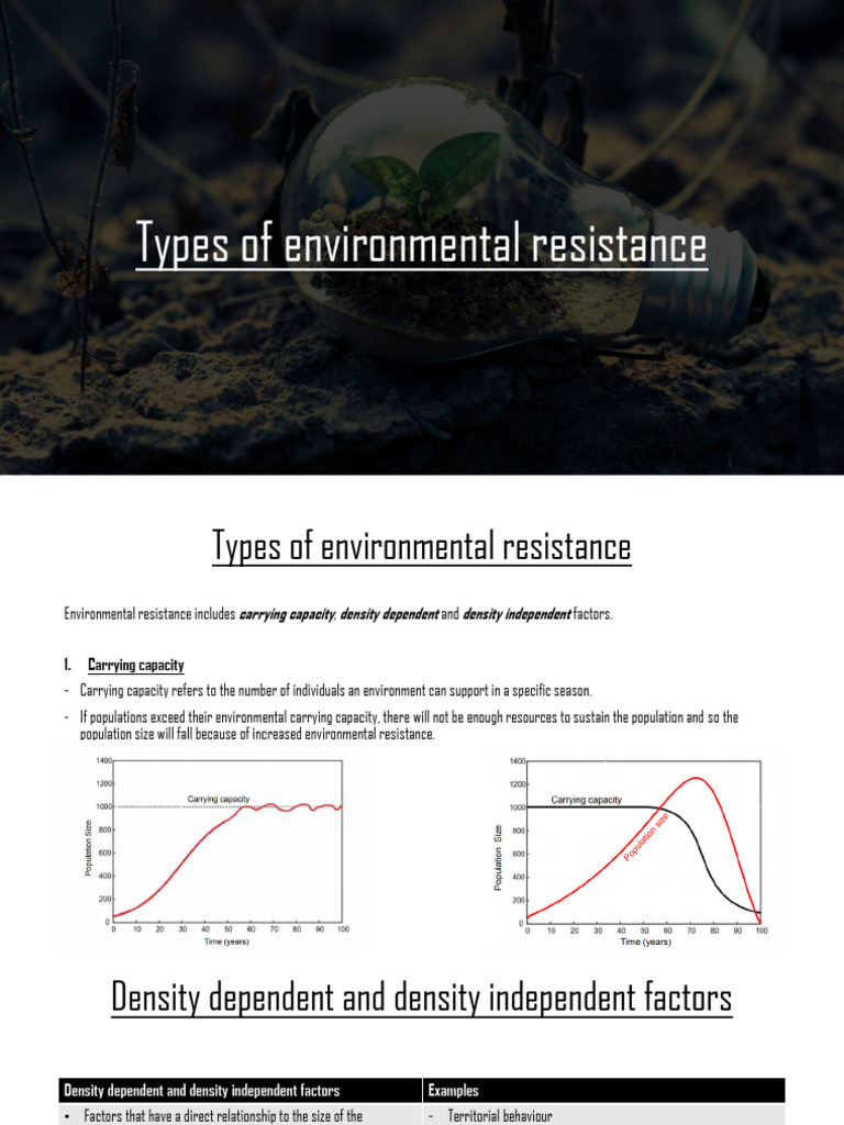 Types of Environmental Resistance | PDF