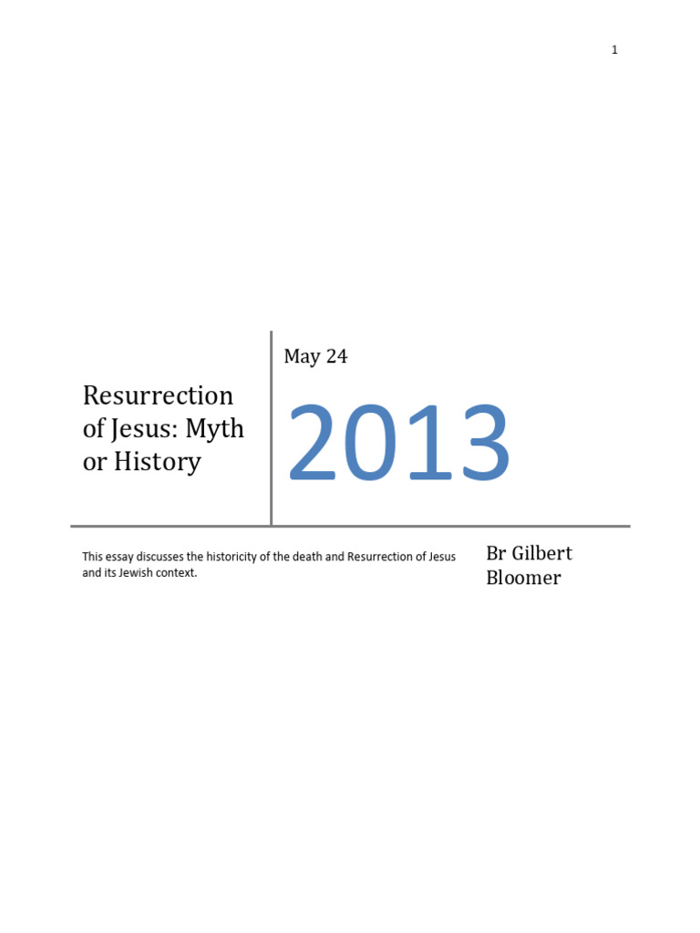 Resurrection of Jesus Myth or History | PDF