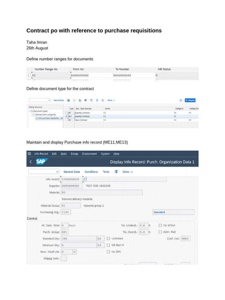 Contract Po Taha Imran | PDF