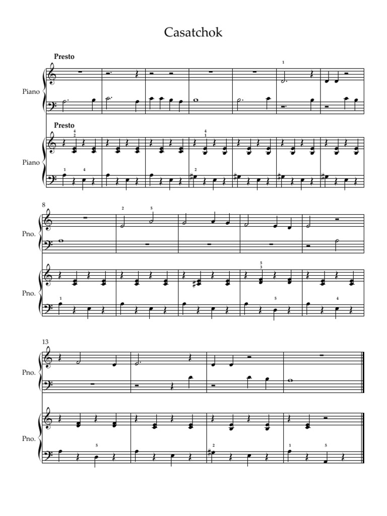 Casatchok - Full Score | PDF