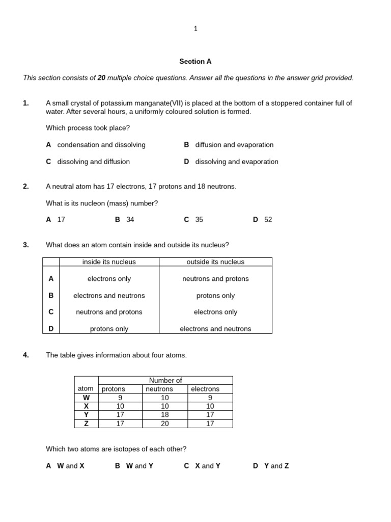 Form 4 Test - March 2013 | PDF