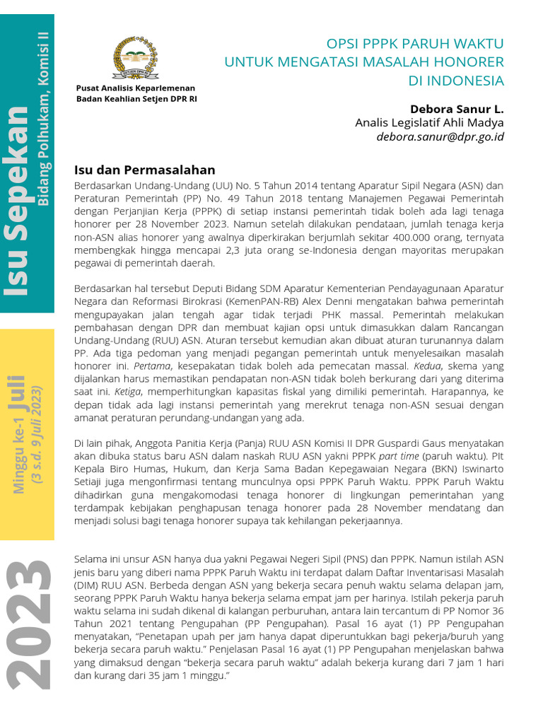 Isu Sepekan - I-PUSLIT-Juli-2023-212 | PDF