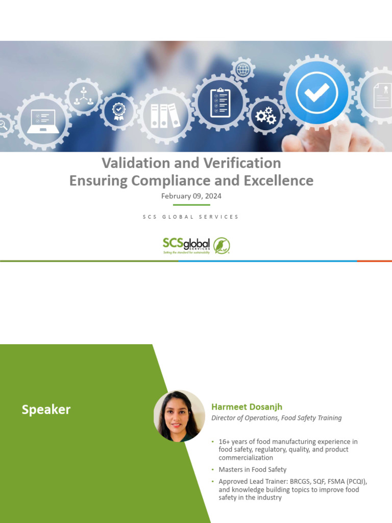 Validation and Verification Ensuring Compliance and Excellence | PDF