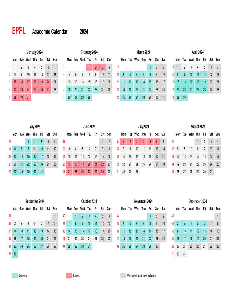 EPFL Academic Calendar | PDF