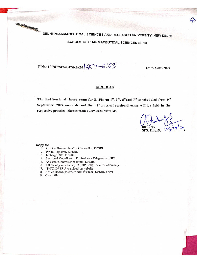 Bpharm Circular | PDF