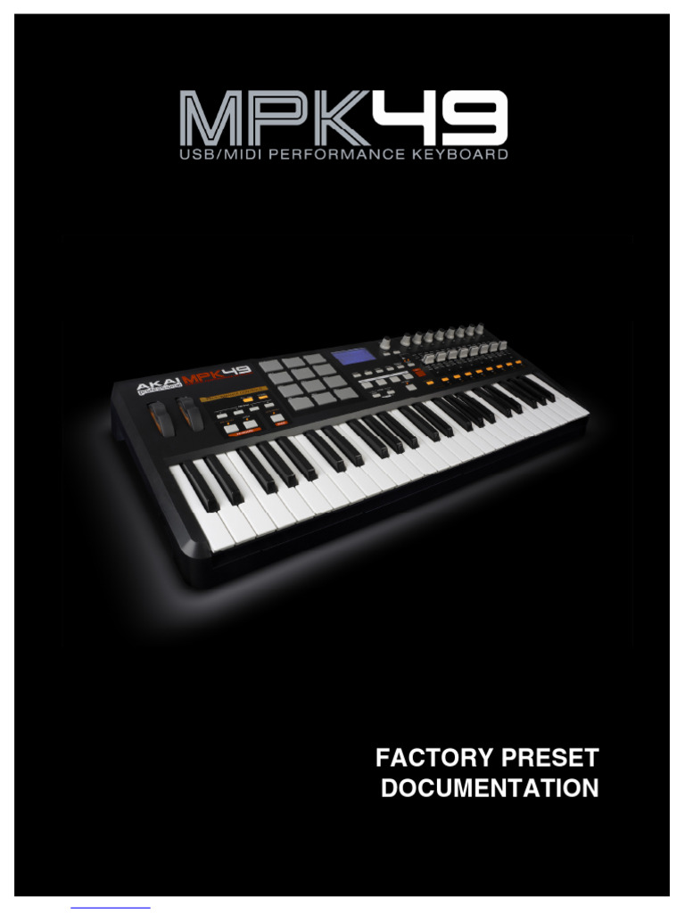 Factory Preset Mpk49 | PDF