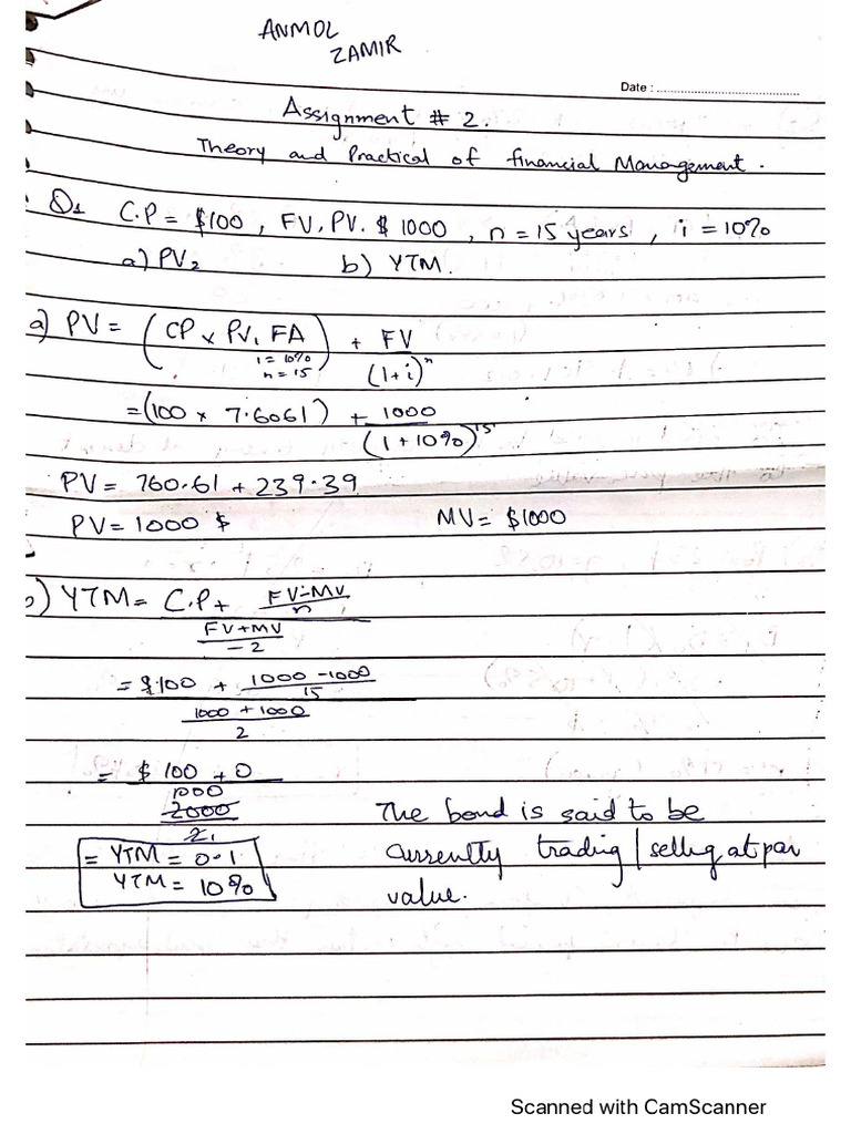 Assignment 2 FM | PDF