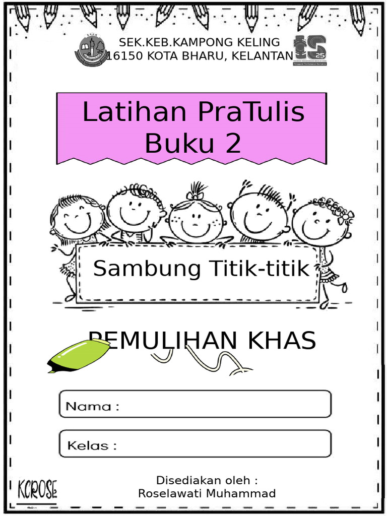 Aktiviti Pra Tulis - Sambung Titik Buku 2 | PDF