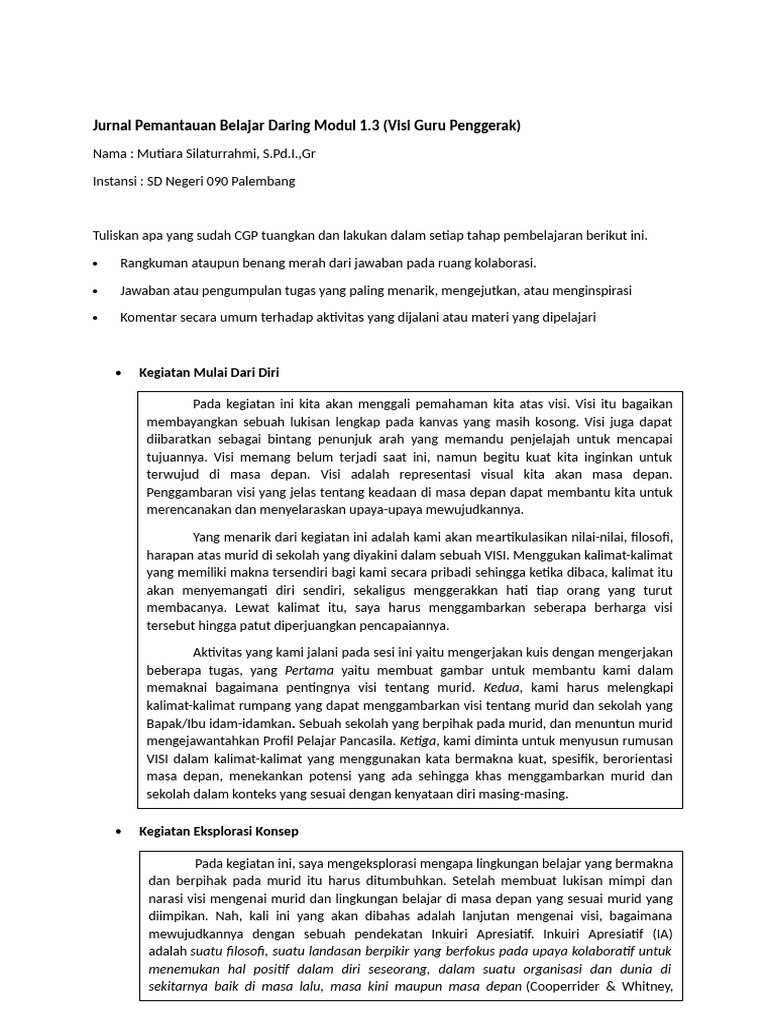 JURNAL DARING Modul 1.3 | PDF