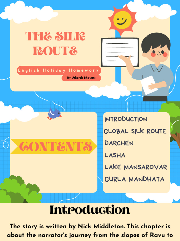The Silk Route - English Holiday Homework | PDF