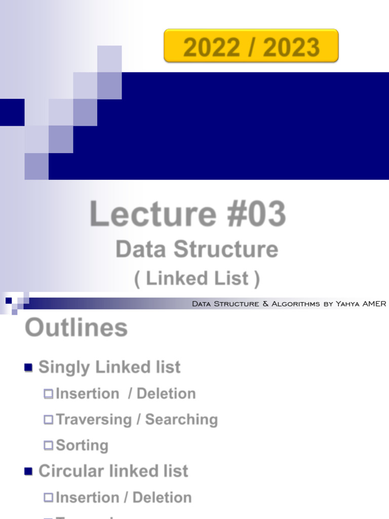 Data Structure & Alg Lecture #03-1 | PDF