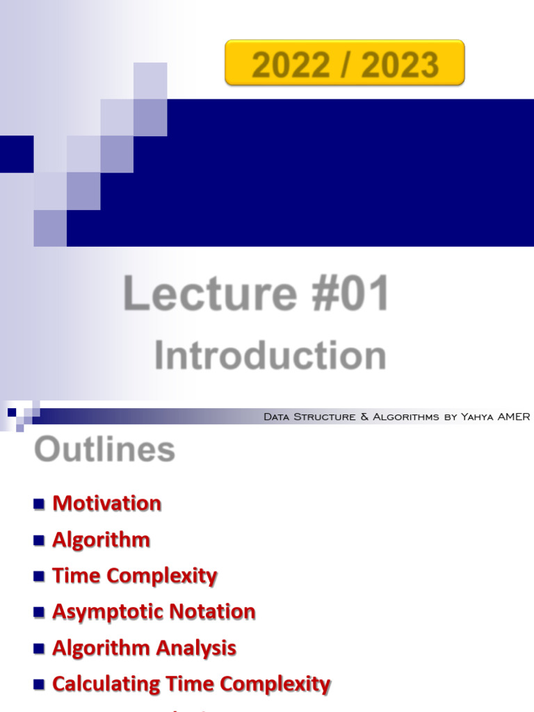 Data Structure & Alg Lecture #01-1 | PDF