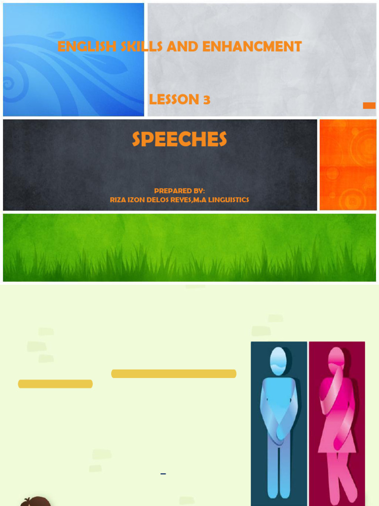 Esen Power Point Presentation Lesson 3 Speeches | PDF