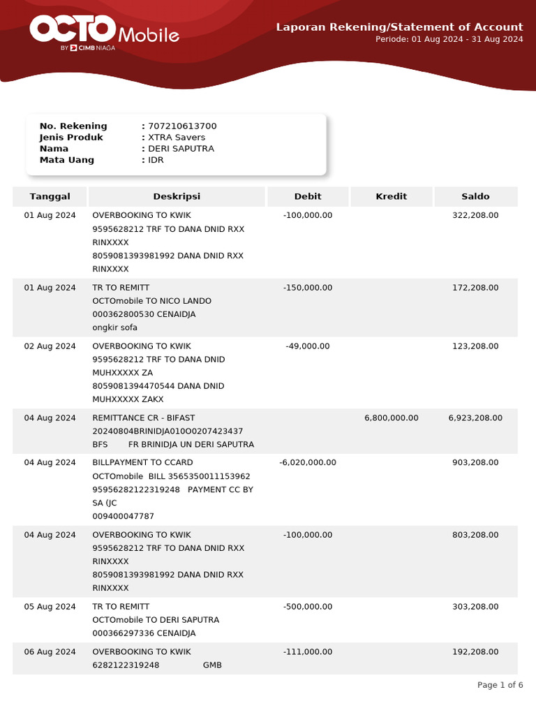 CASA Statement Aug2024 02092024091244 | PDF