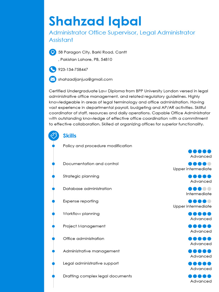 Shahzad - Iqbal - CV (Blue Updated) | PDF