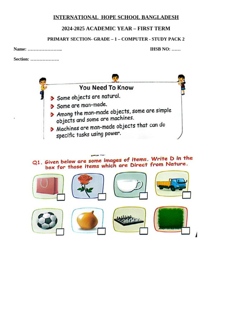 Grade 1 - ICT - Study Pack 2 - 072902 | PDF