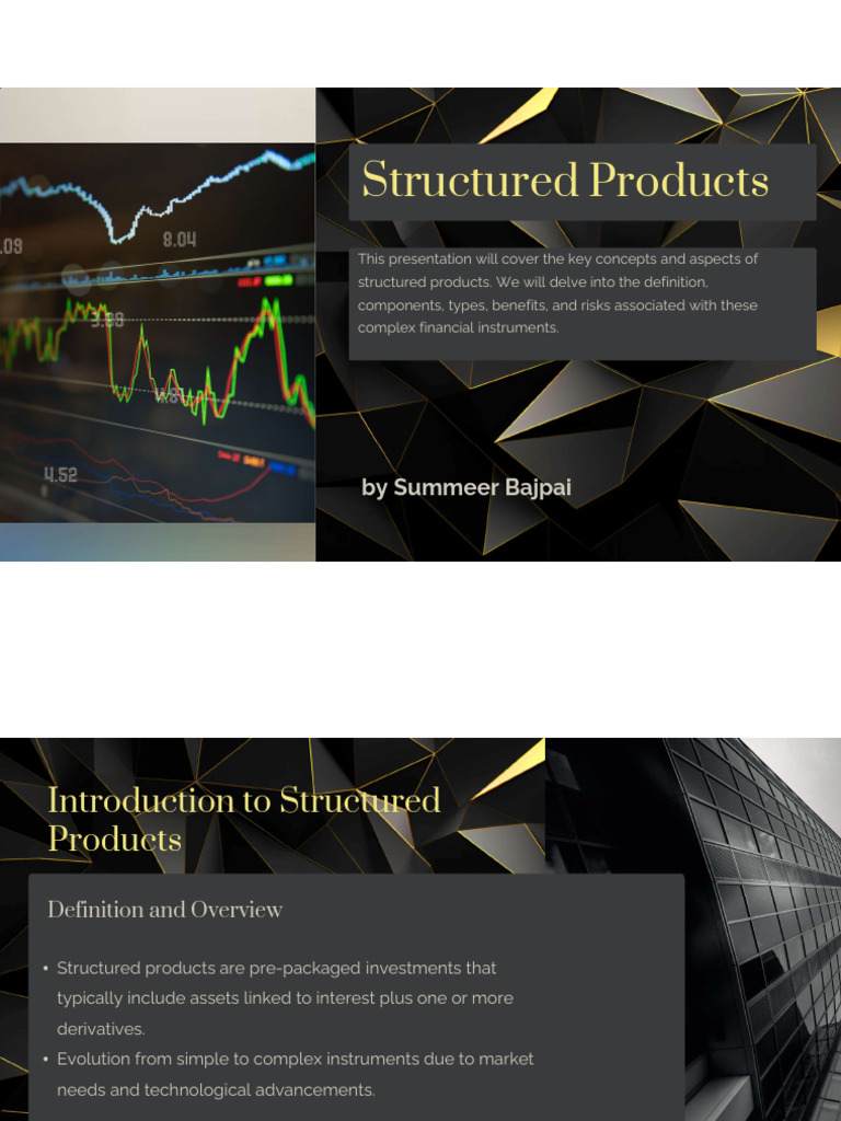 Overview of Structured Products | PDF | Collateralized Debt Obligation ...