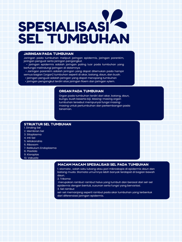 Spesialisasi Sel Epidermis Tumbuhan | PDF | Science & Mathematics