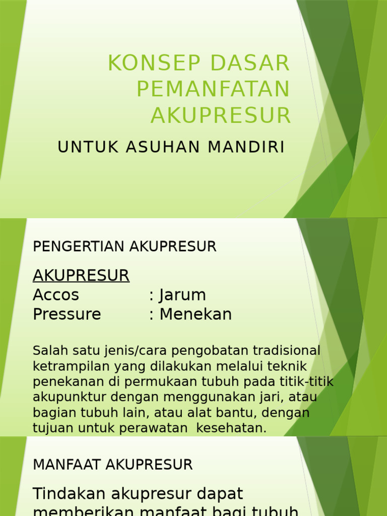 Konsep Dasar Akupresur | PDF