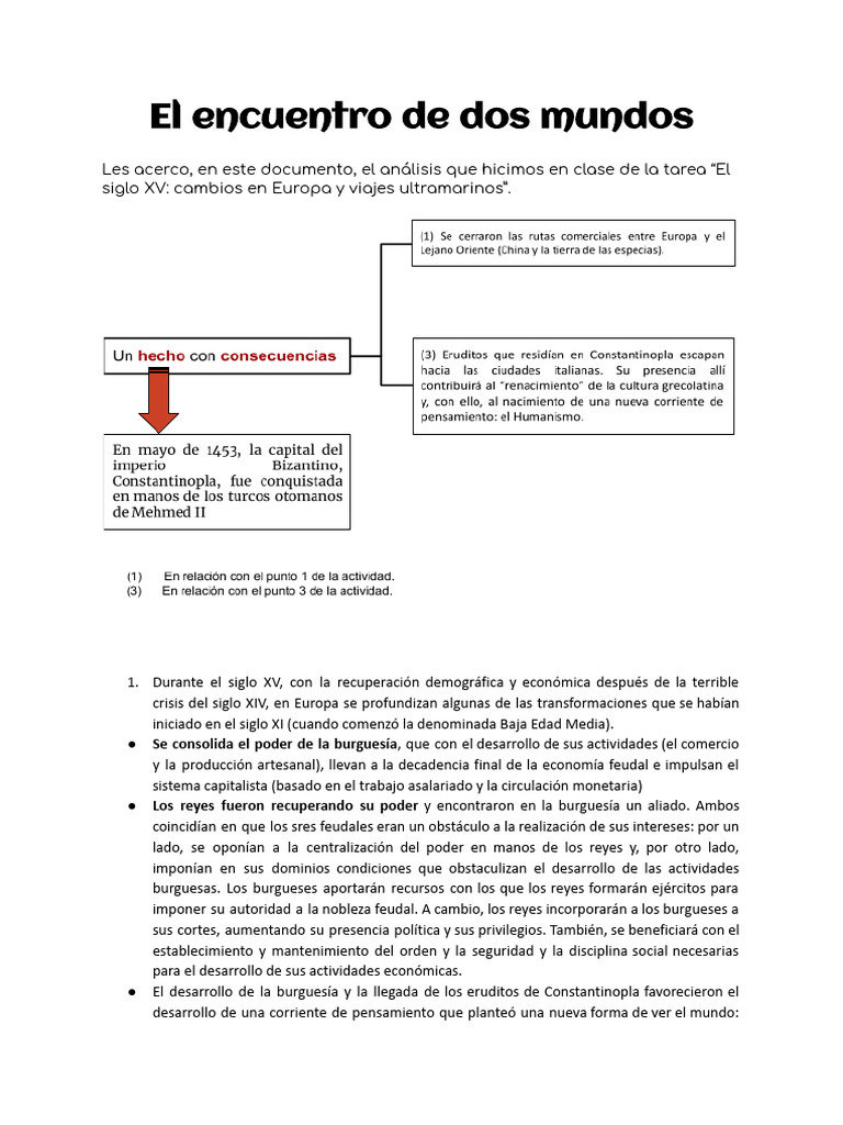 - Resp y Expl -El Encuentro de Dos Mundos | PDF